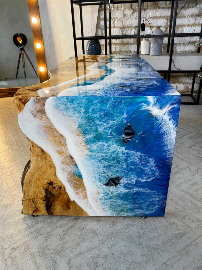 Epoxy Ocean Office Desk - Atlanta Epoxy Tables