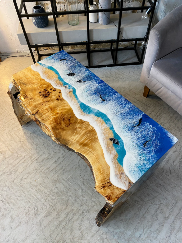 Epoxy Ocean Office Desk - Atlanta Epoxy Tables